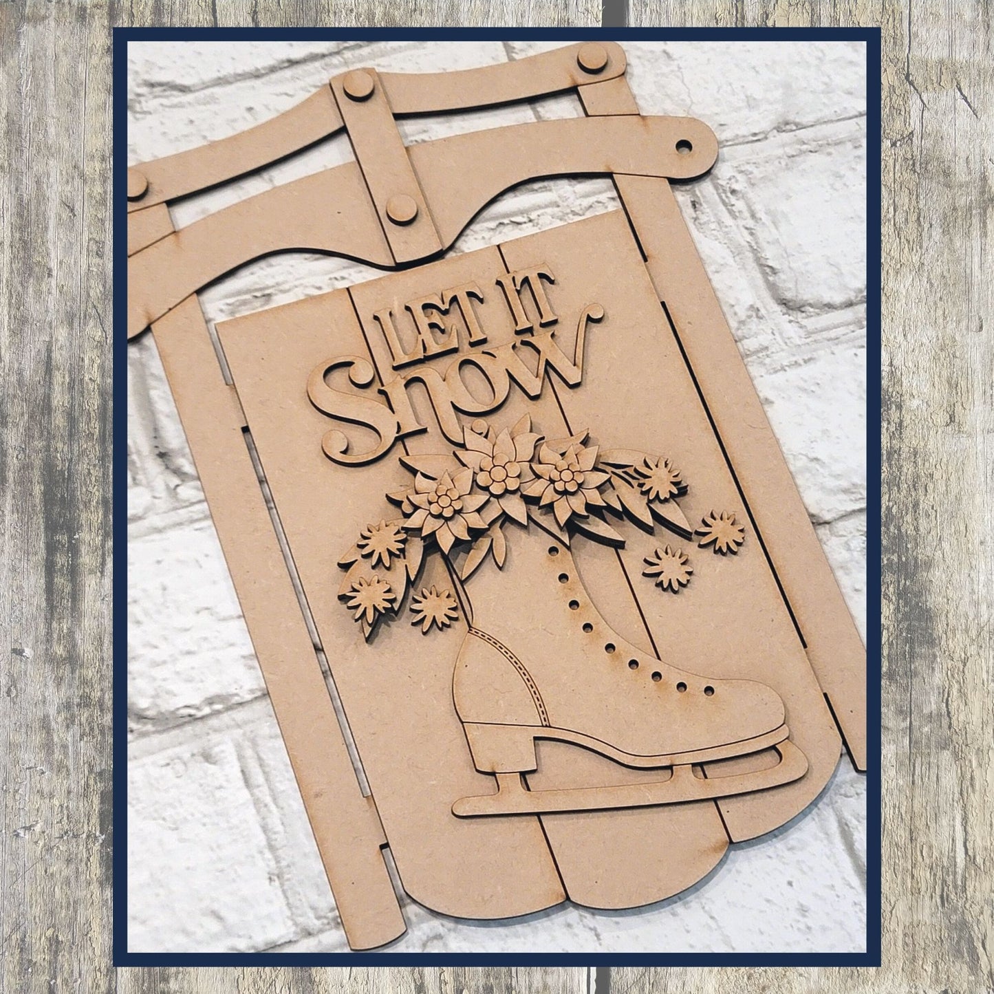 Let it Snow Holiday Sled Hanging Sign DIY Kit – Magnolia Kay Design